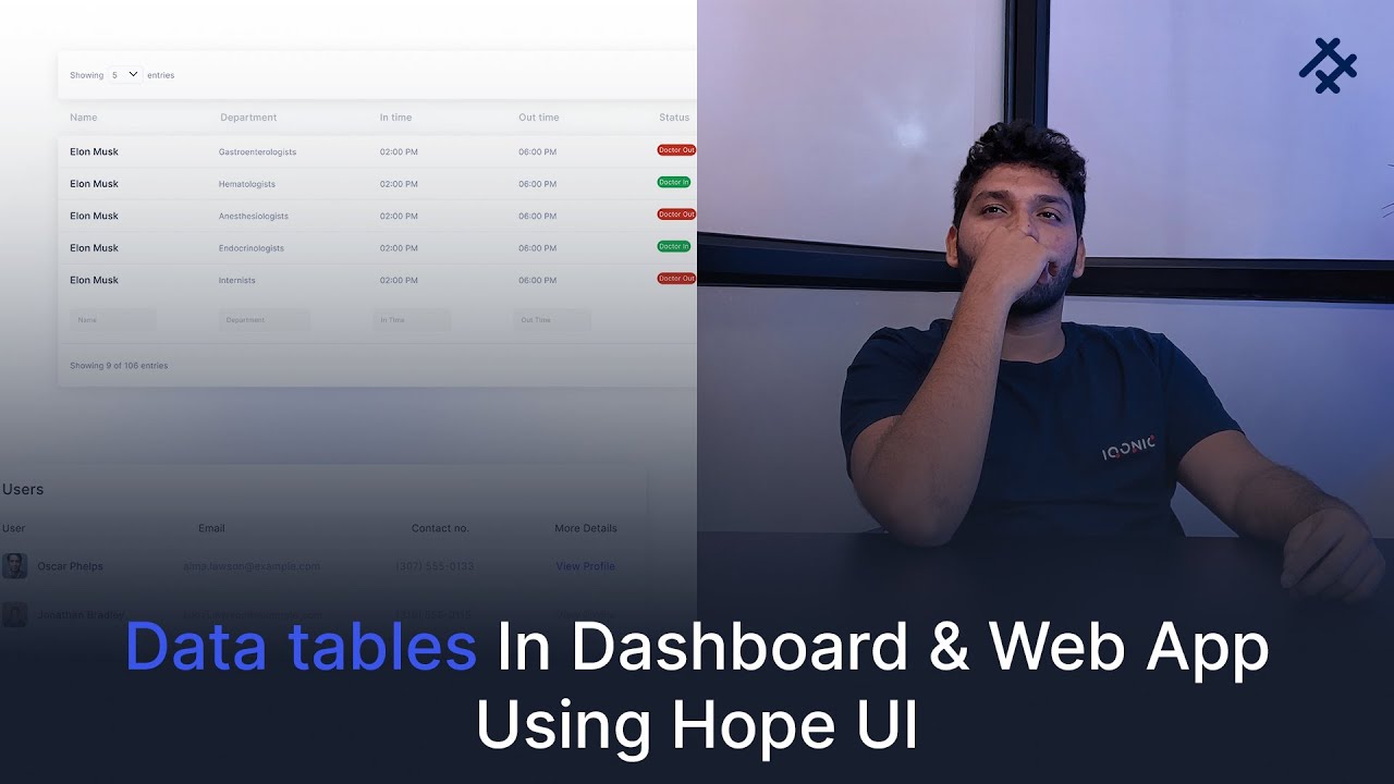 Data tables In Dashboard & Web App Using Hope UI | Iqonic Design - YouTube