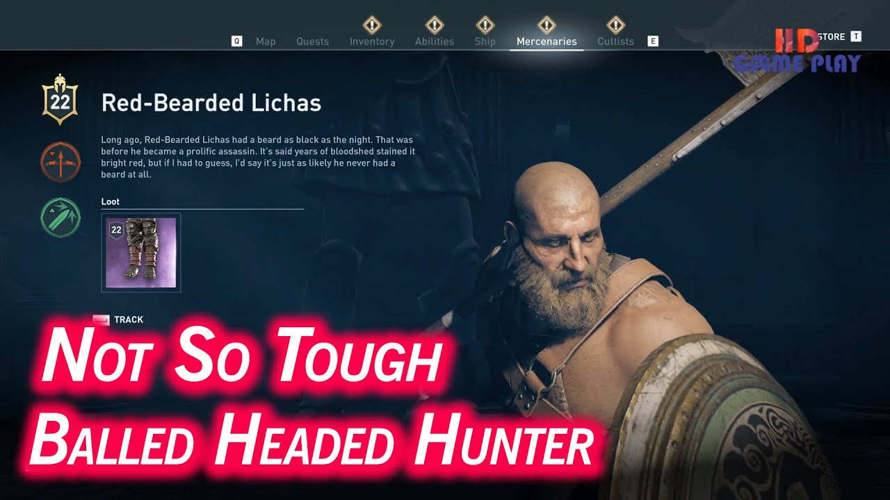 ASSASSIN'S CREED ODYSSEY Bounty Hunter Red Bearded Lichas - Balled ...