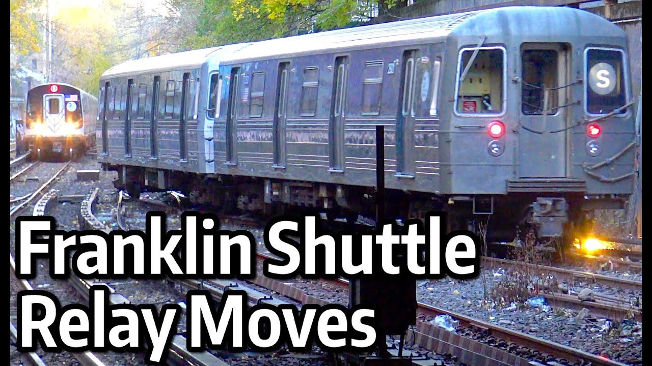 ⁴ᴷ Franklin Shuttle trains relaying south of Prospect Park - YouTube