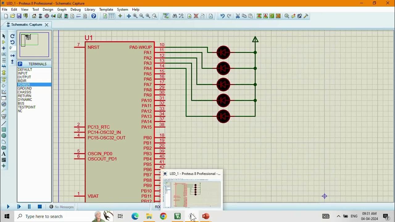Sequential control of LED's using STM32, Proteus & Keil - YouTube
