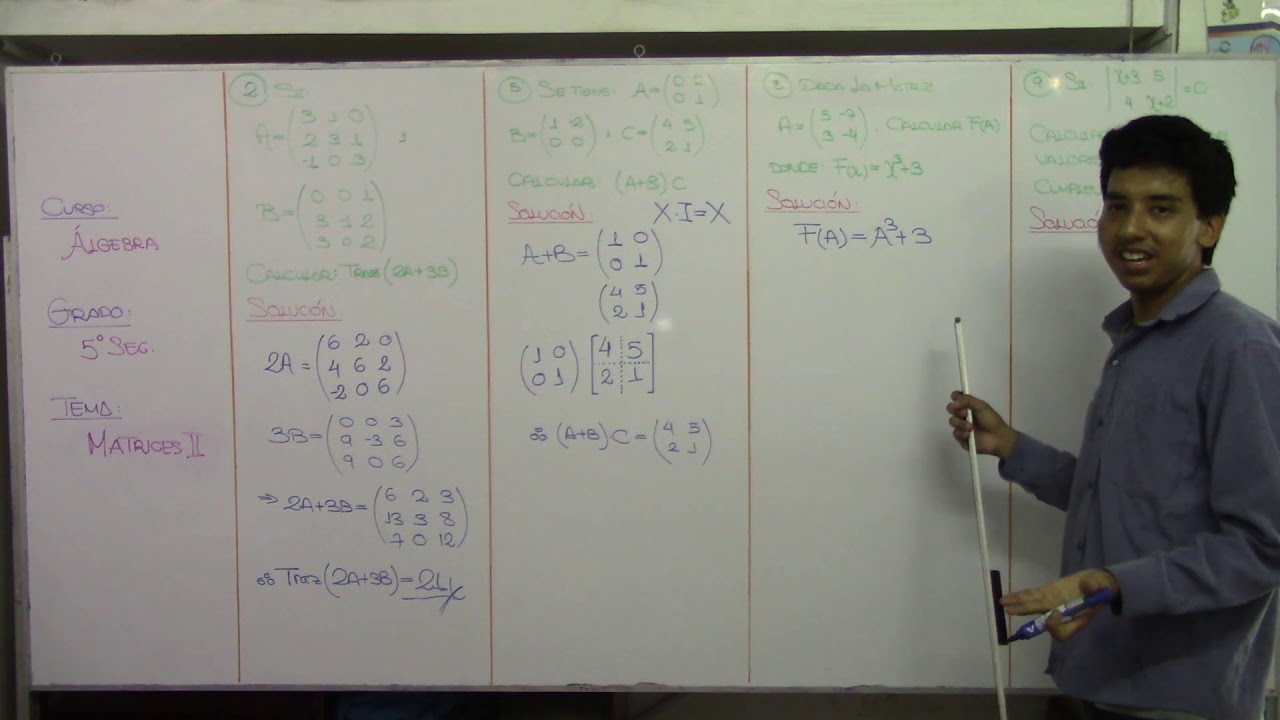 Matrices II 05 X 5to YouTube Matrices II 05 X 5to YouTube