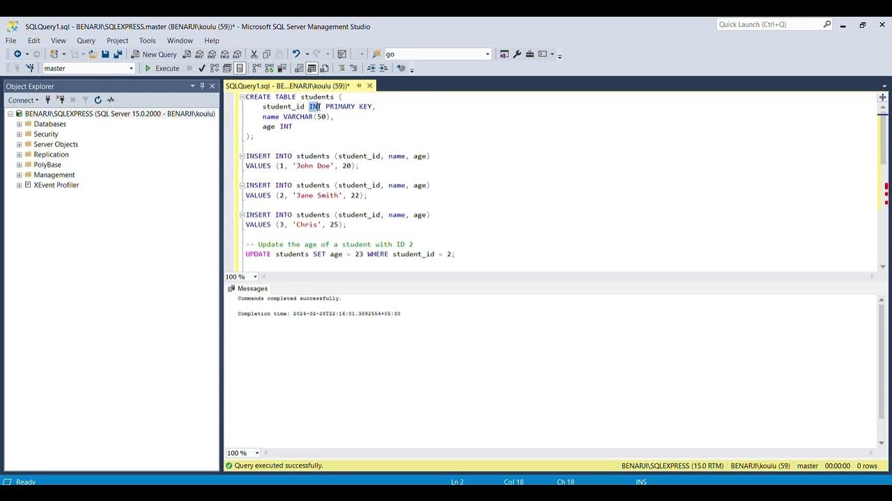 Sql Mastery In Telugu A Deep Dive Into Crud Operations Sql Sqltelugu Dbms Youtube