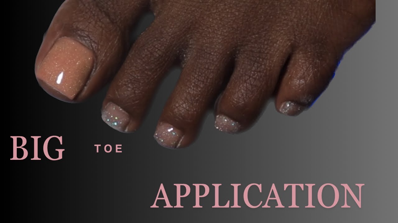 How I apply acrylic on my big toes - YouTube