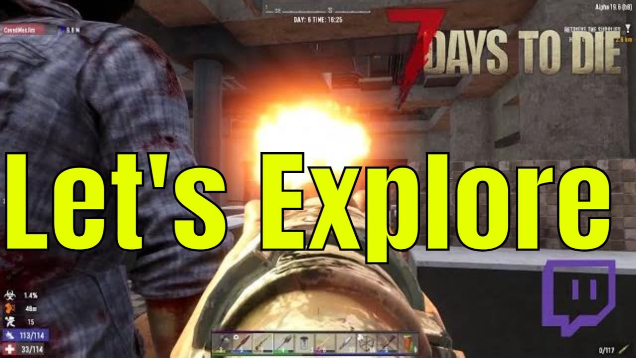 Exploring the town on the Pregen02 Map 7 Days to Die - YouTube