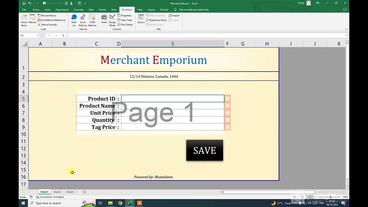 How to Make Data Entry Form in Excel Using Macro. - YouTube