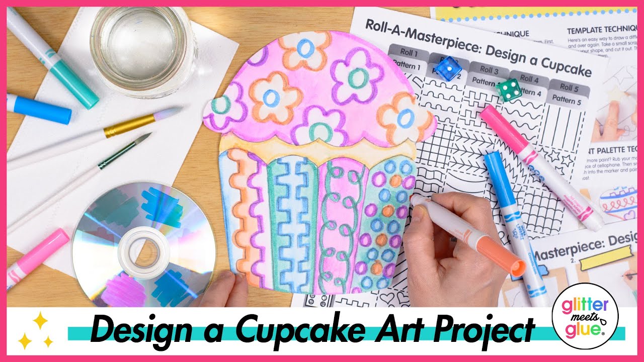 Birthday Cupcake Art Project for Elementary | Roll A Dice Game, Sub ...