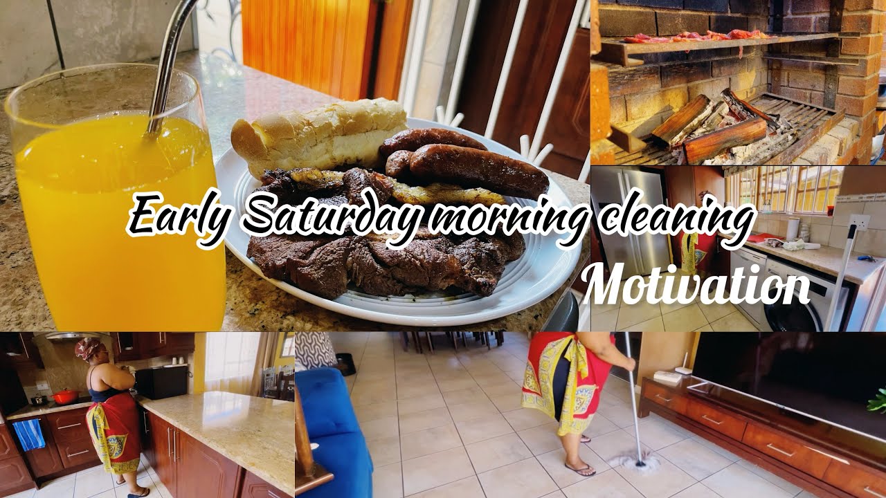 Early Saturday Morning cleaning motivation||Mini Braai||Homemaking||Raw ...