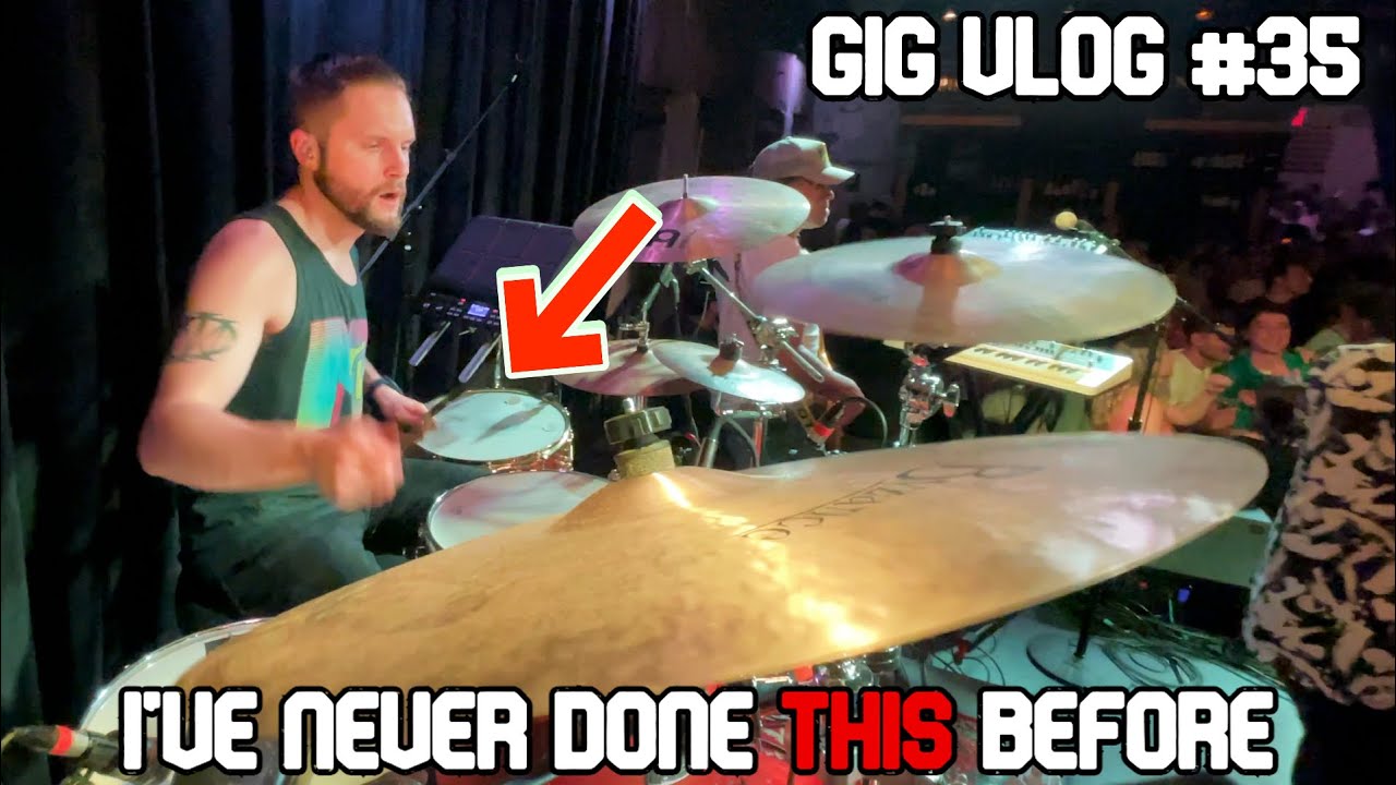 Guitarist Plays DRUMS On Stage || Gig Vlog #35 - YouTube