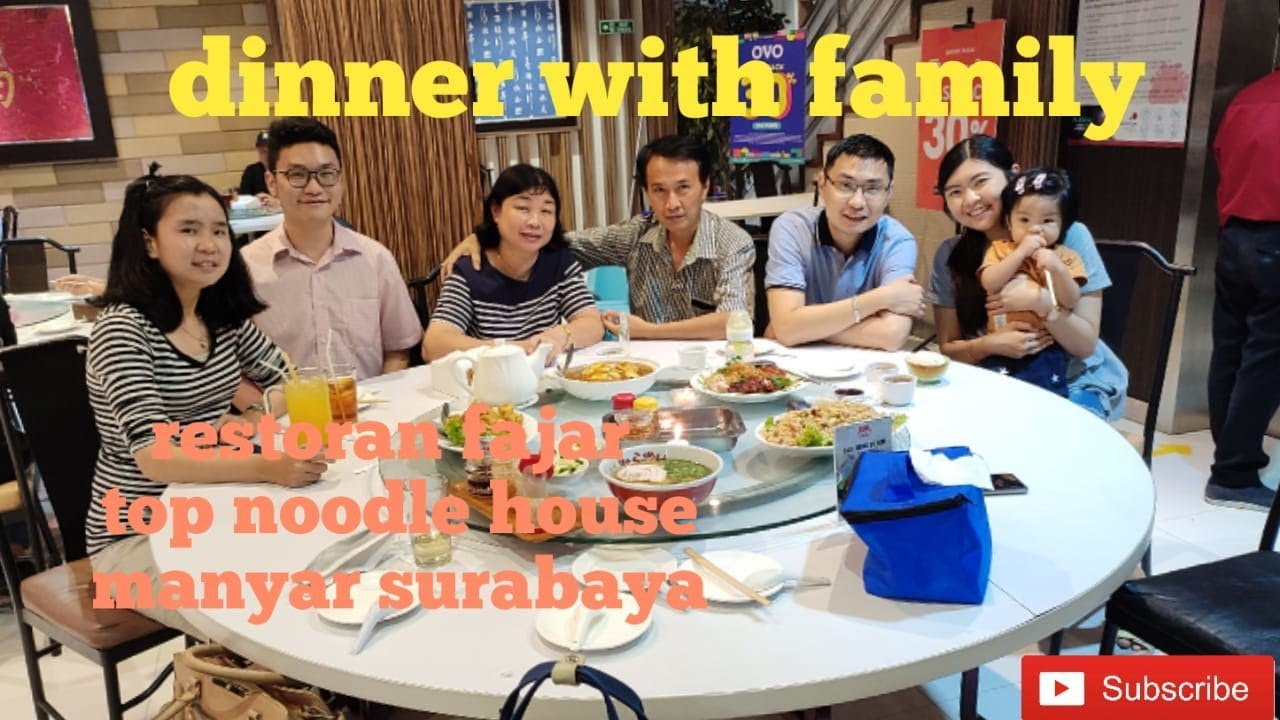 makan malam di restoran fajar top noodle house manyar surabaya - YouTube