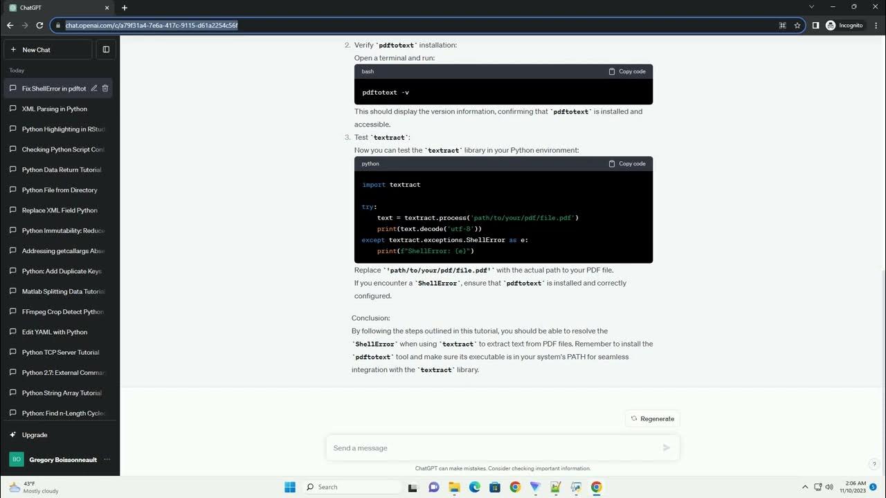 Python pdftotext ShellError Using textract - YouTube
