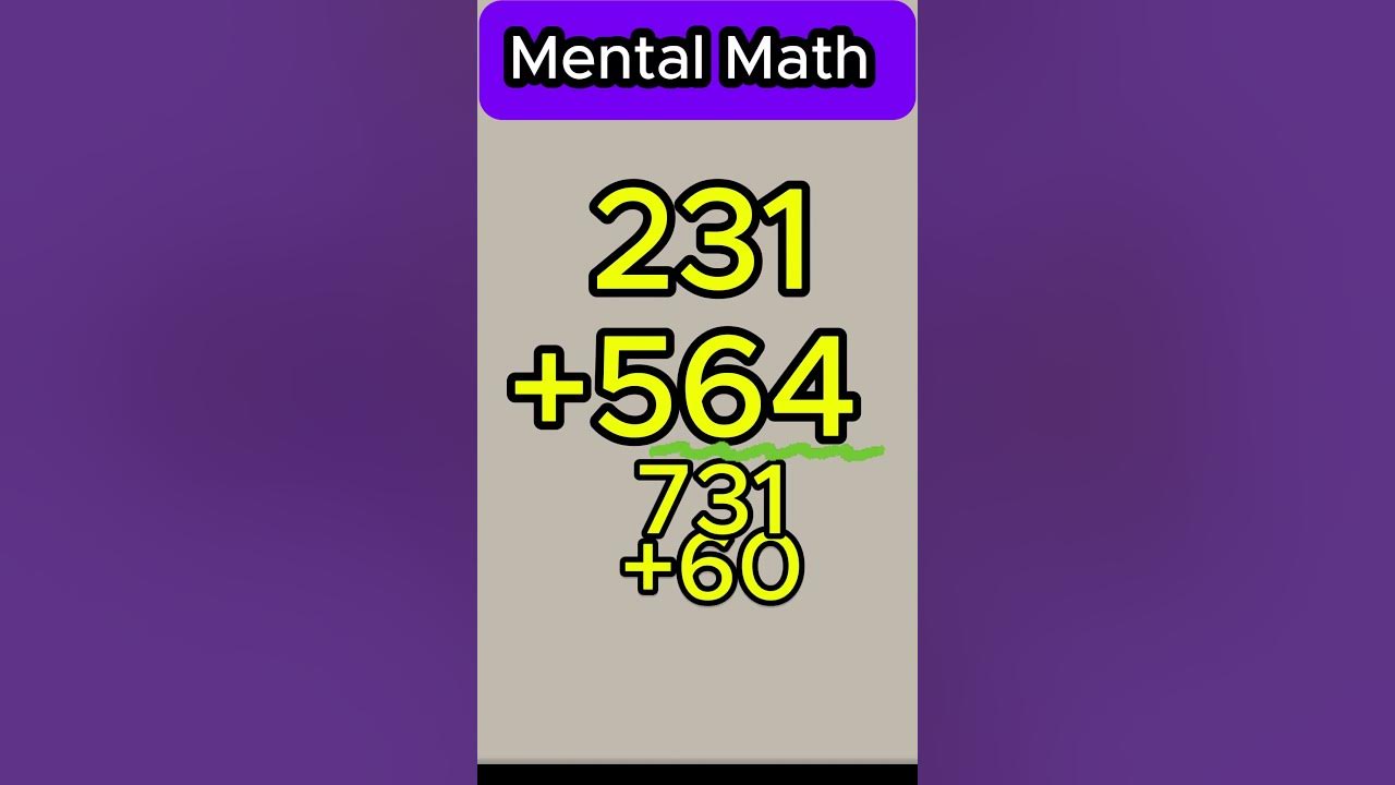 Fast Mental Math Trick for Addition || #maths #mathematics #mathhacks ...