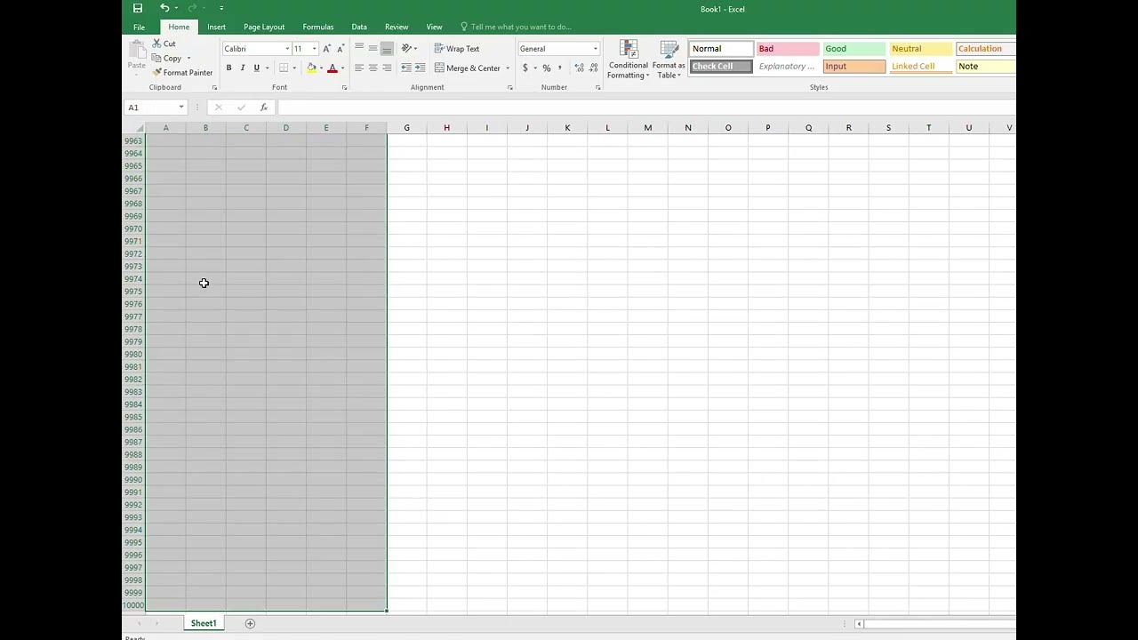 Select 10000 Cells In 1second In Excel Excel Msexcel Computer Shortvideo Viralvideo Youtube