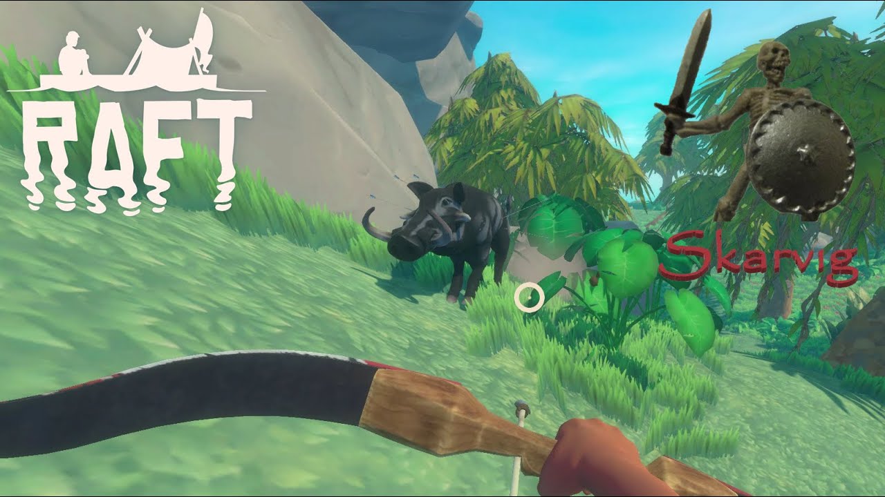 Side Tracked by a Large Island Full of Animals - Raft Episode 4 - YouTube