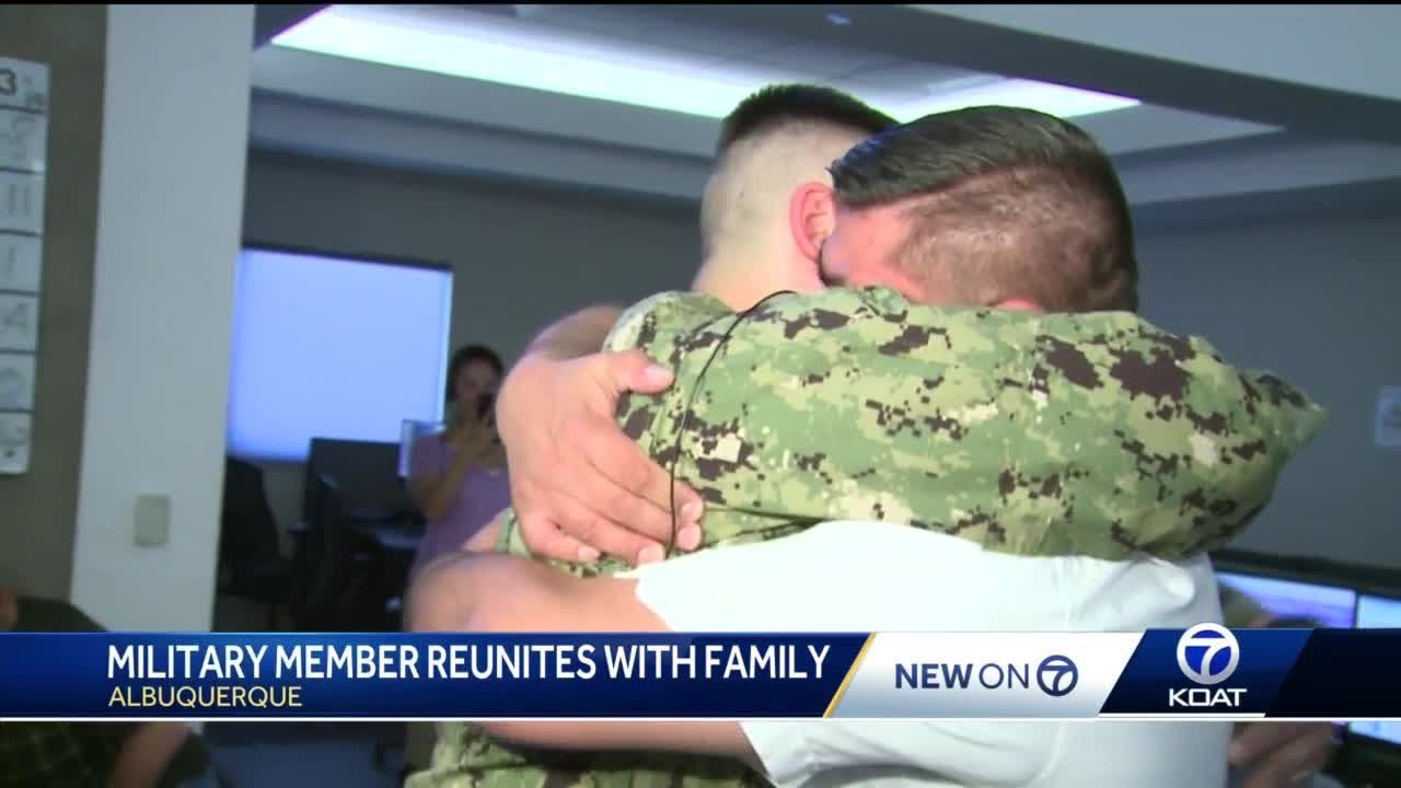 US Navy corpsman reunited with family - YouTube