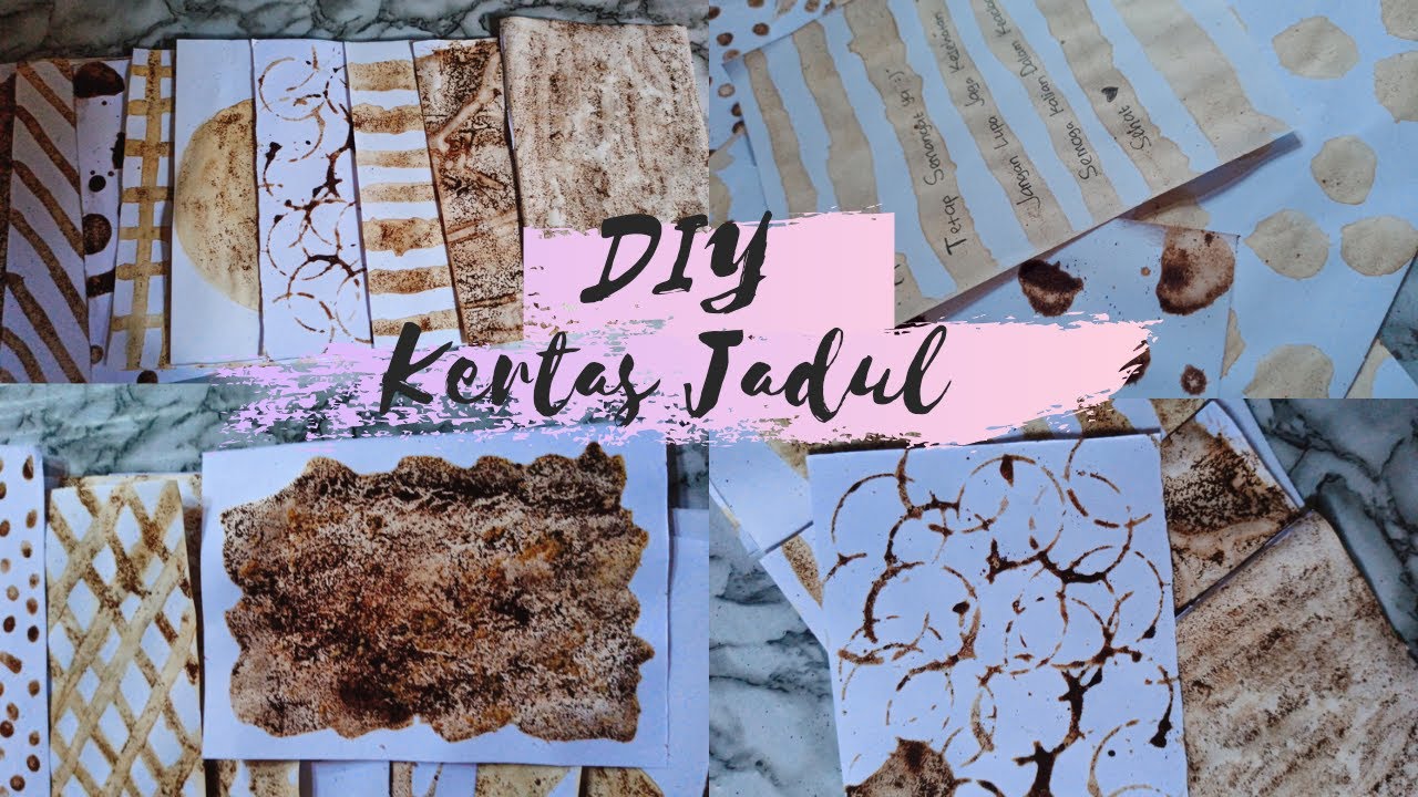 DIY Kertas Jadul | DIY Pattern Paper Coffee | Kertas Vintage - YouTube