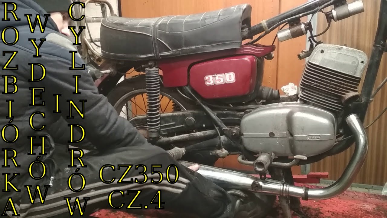 CZ 350/Jawa 350 CZ.4 Demontaż Wydechów/Cylindrów/Tłoków -Ocena i Dalsza ...