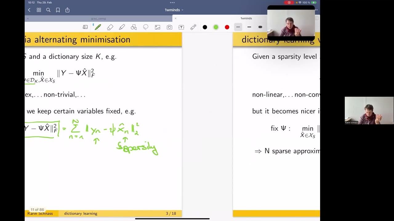 1W-minds Feb 29, 2024: Karin Schnass (Universität Innsbruck): Dictionary Learning - Sparse ...