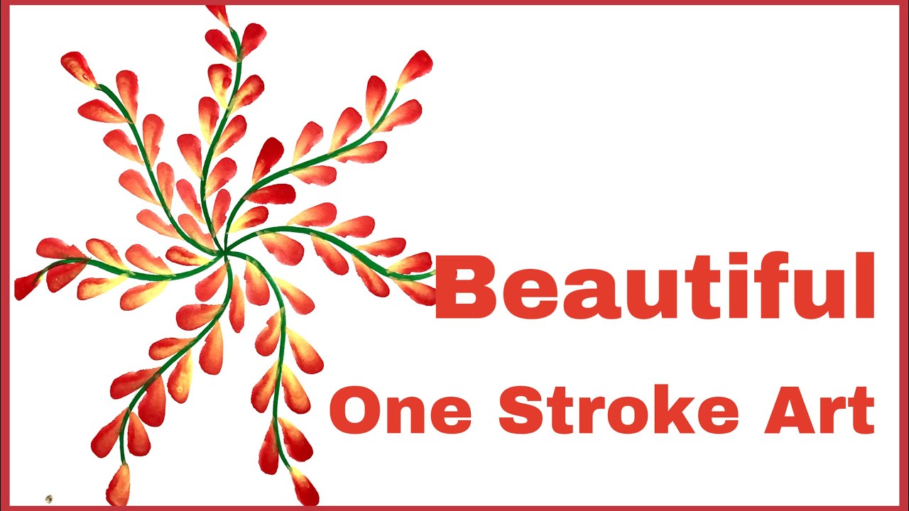 Beautiful one stroke art | quick and easy art | beginners art | by ...