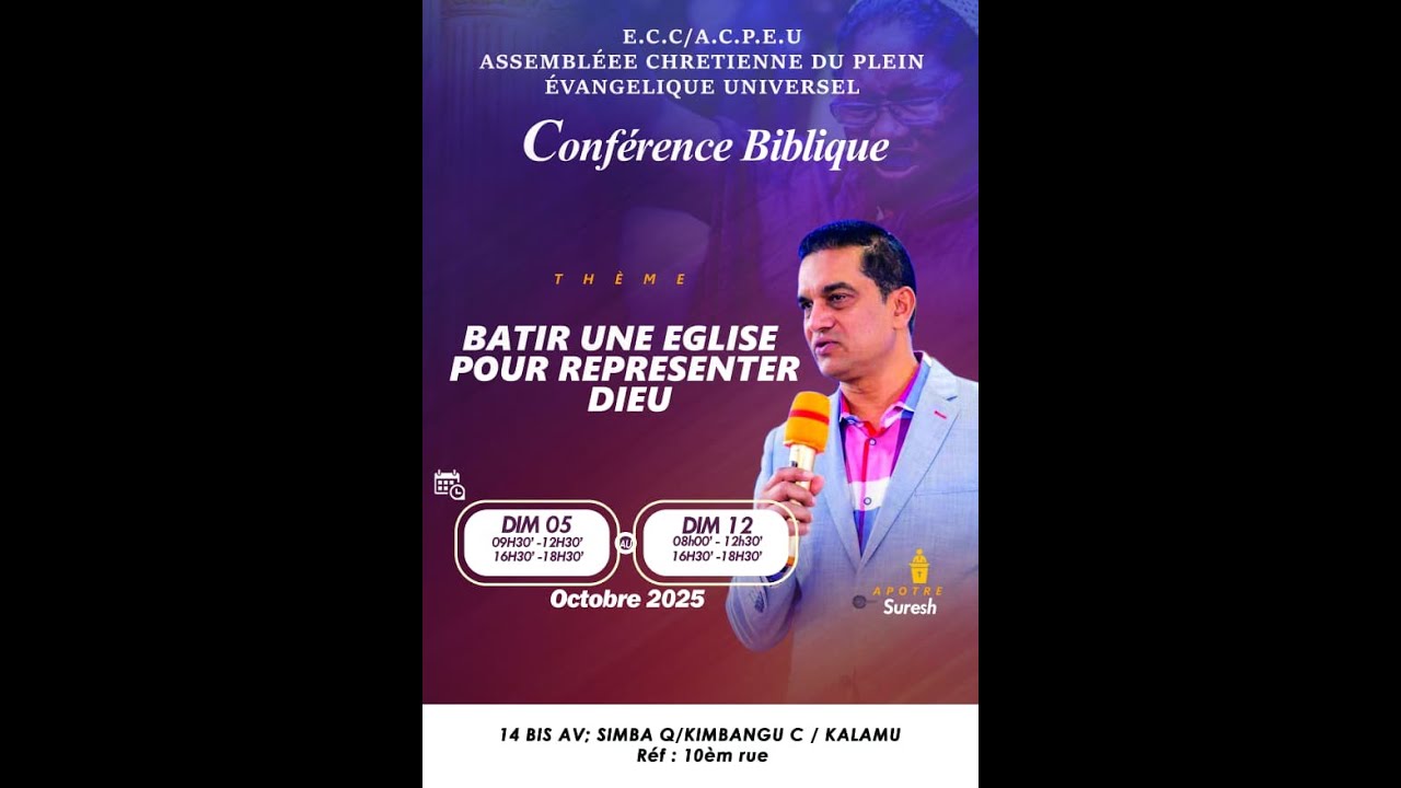 CONFERENCE BIBLIQUE/LUNDI 06 OCTOBRE 2025 - YouTube