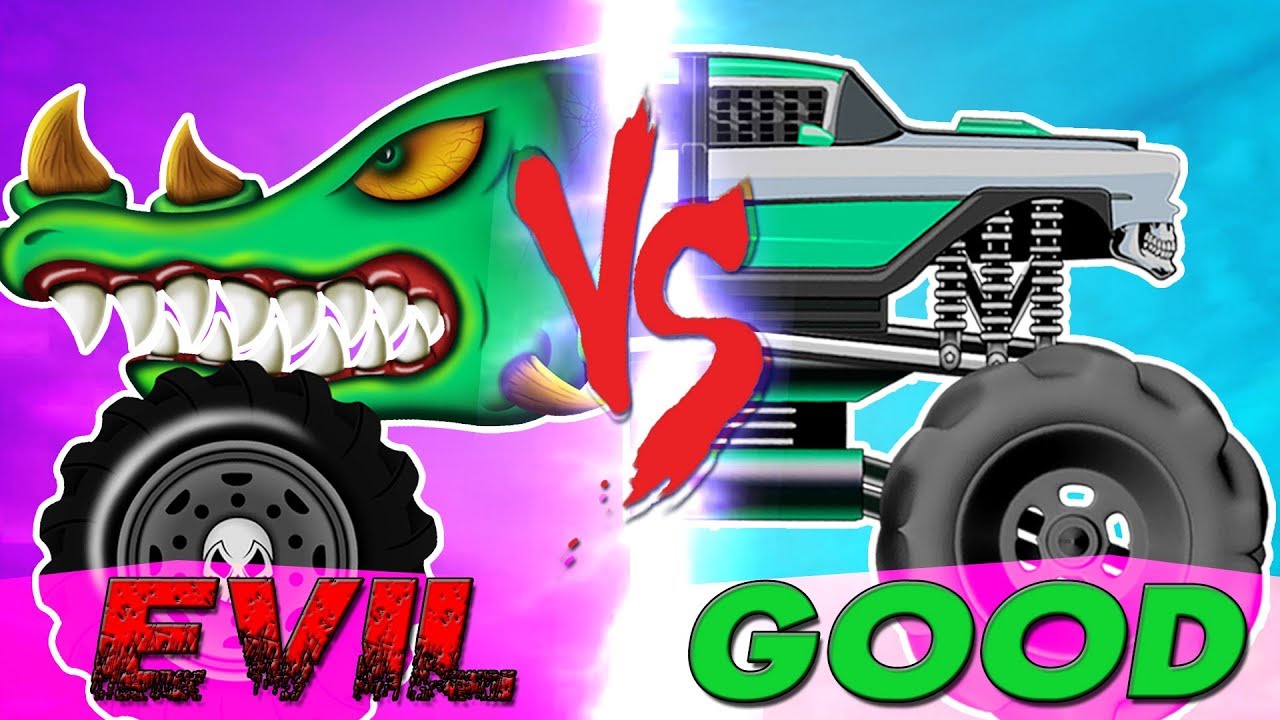 Monster Truck | Good Vs Evil | Street Vehicle Videos For Children - YouTube