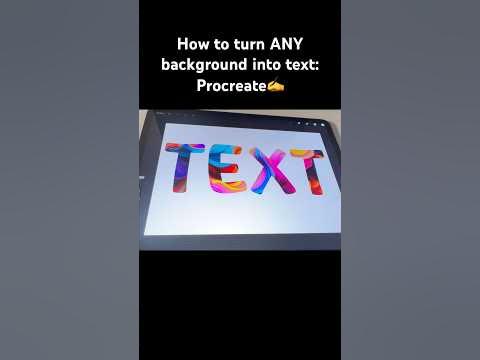 How To Use Clipping Mask, Turn Any Image Into Text In Procreate! ( Quick Tip ) 🖌️🎨 #procreate ...