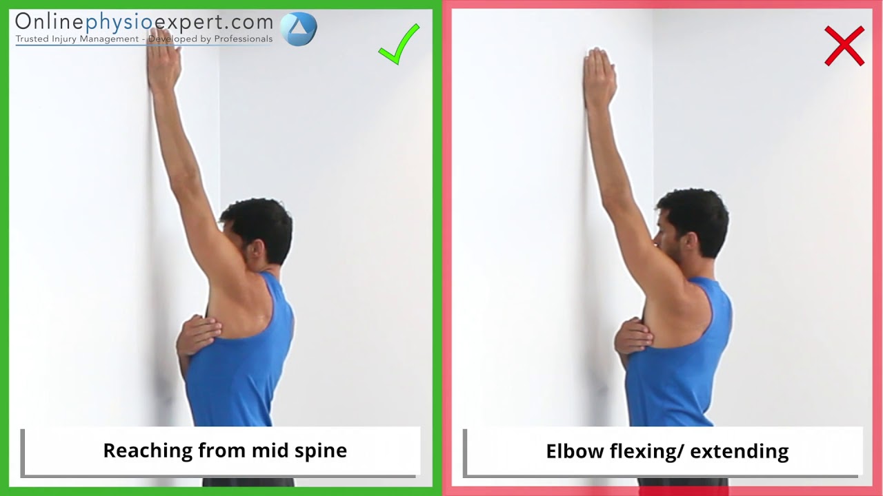 Shoulder upward reach strength 1 1 L - YouTube