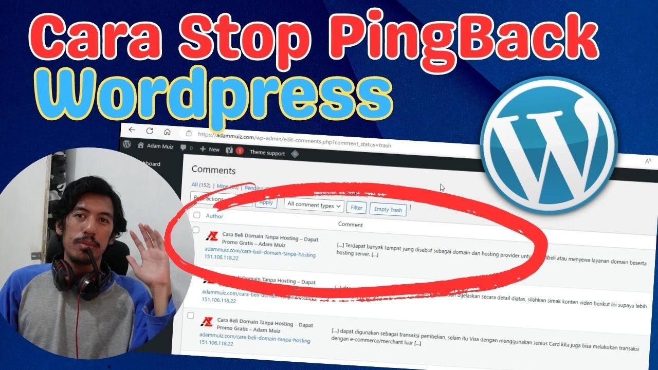 Cara Menonaktifkan Pingback & Trackback pada Wordpress - YouTube