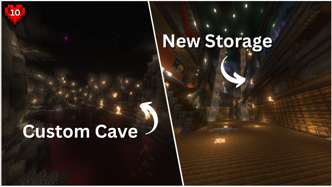 Creating a Custom Cave and Storage Room (Days 1000 - 1276) - YouTube