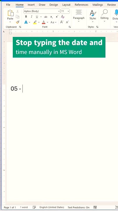How to Insert Date and Time in Microsoft Word | Tips & Tricks | Shalu ...