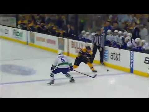 Brad Marchand amazing hit and fight MUST SEE - YouTube