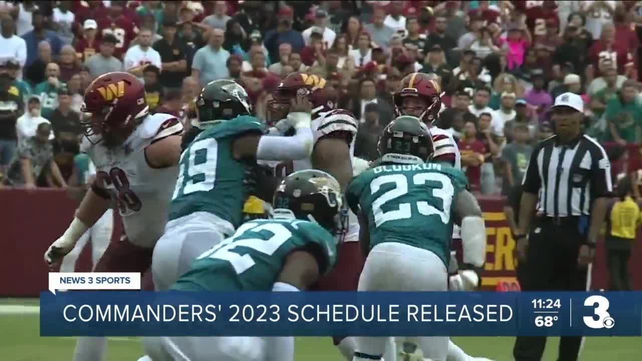 Washington Commanders' 2023 game schedule released - YouTube