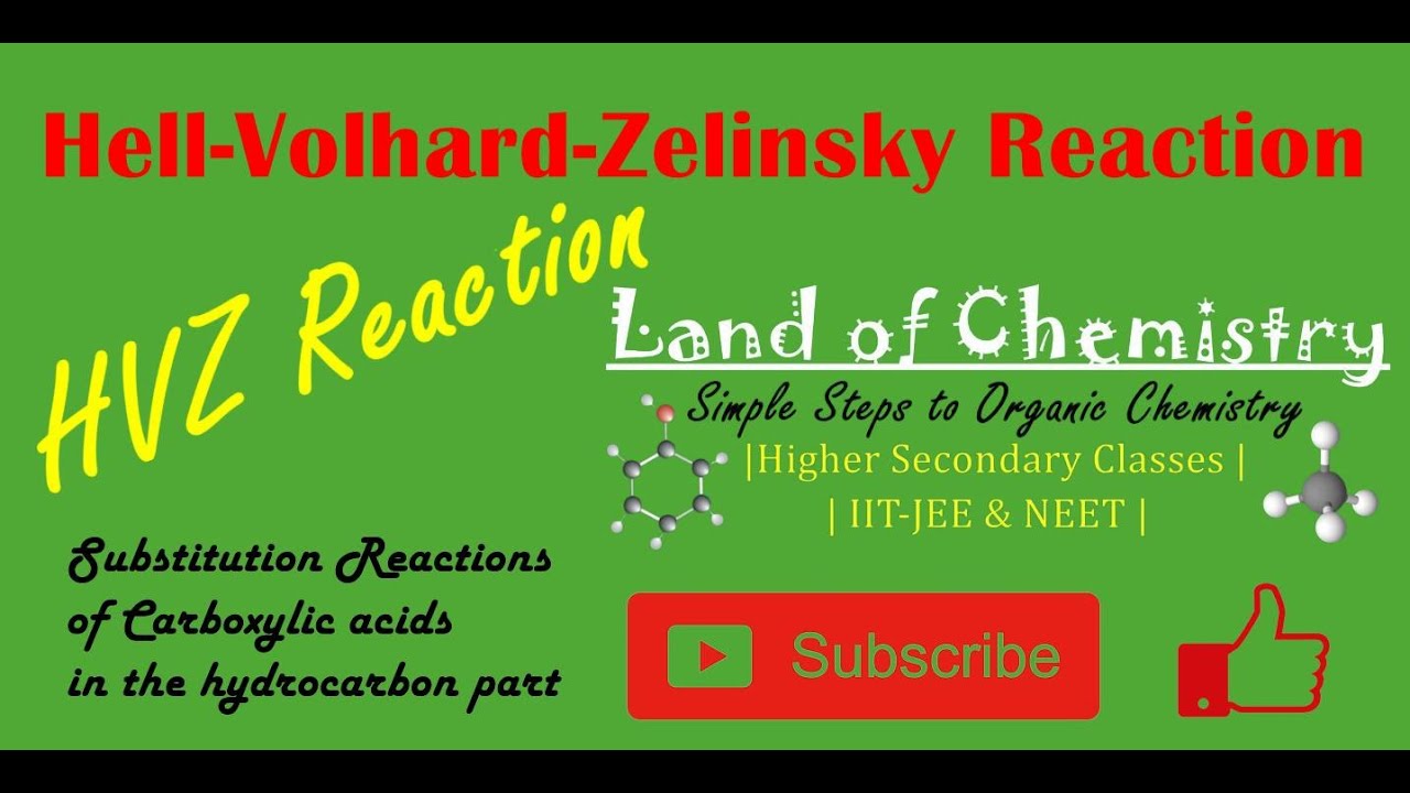HVZ Reaction Class 12| Halogenation Reaction of Carboxylic acid ...