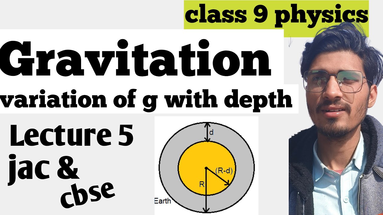Gravitation lecture 5।। variation of g with depth।।class 9 physics jac ...