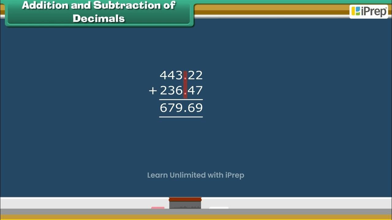 Addition and Subtraction of Decimals | Tenths and Hundredths | Math ...