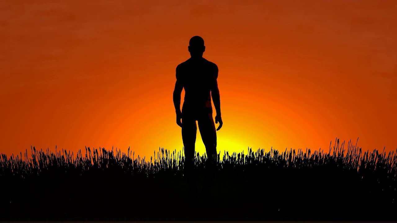 Man Walking Into Sunset 4k UHD - YouTube