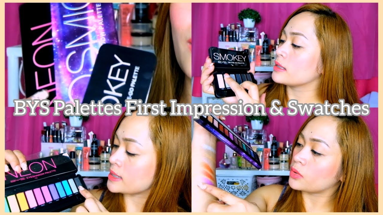 BYS PALETTES FIRST IMPRESSION & SWATCHES | NEON,COSMIC & SMOKEY | 2017 ...