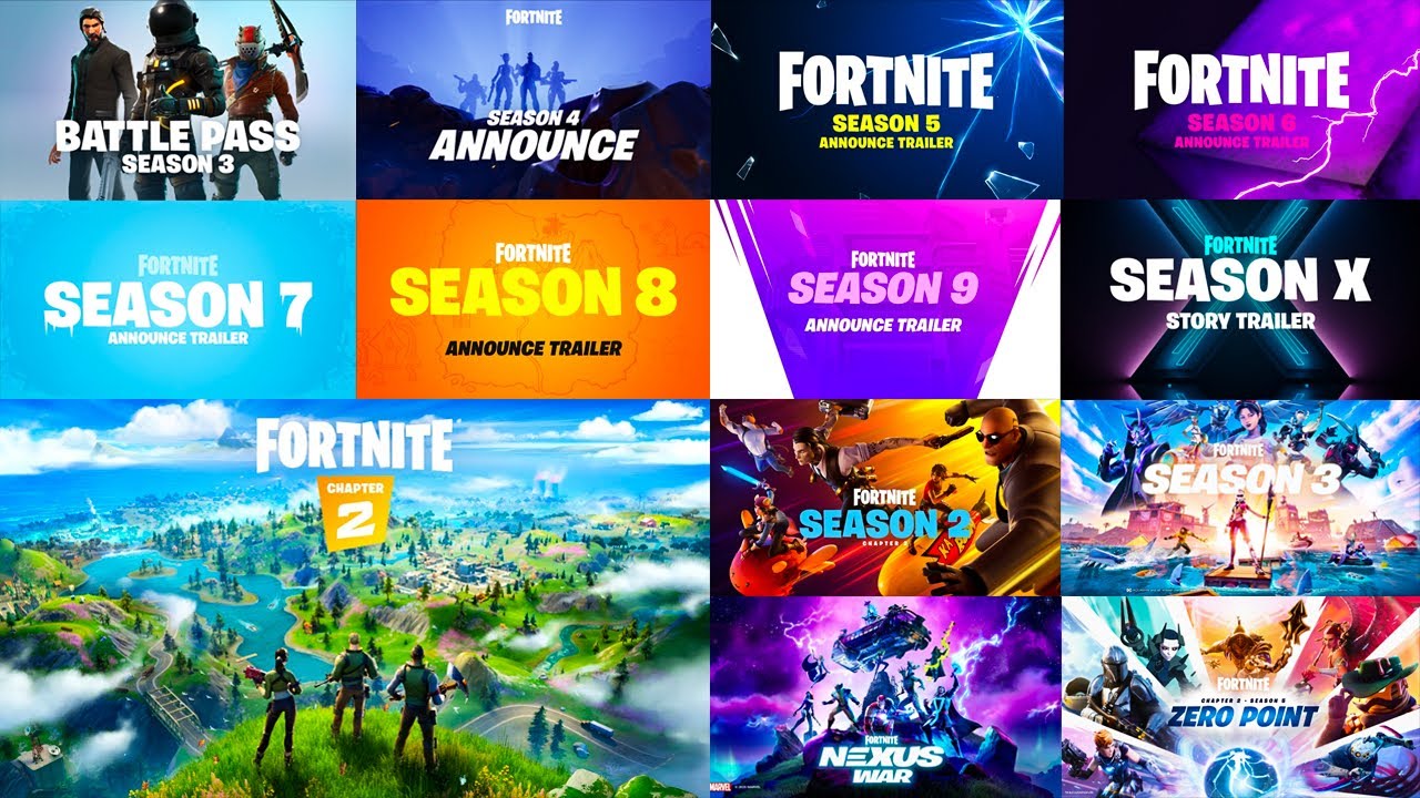 All Fortnite Cinematic Season Trailers (Season 1 - Season 15) Fortnite ...