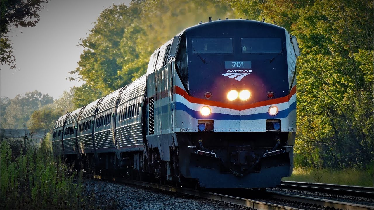 Amtrak P288 Empire Service With Amtrak #701 At N Main Street Rd In Port ...