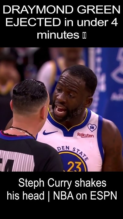 Stephen Curry cries after Draymond Green got ejected 4mins into the game #basketball - YouTube