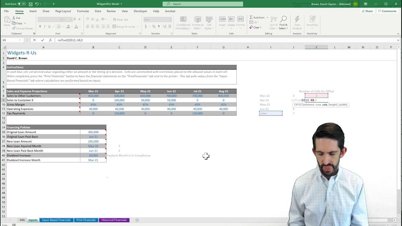 Dynamic Data Validation Using Offset - YouTube