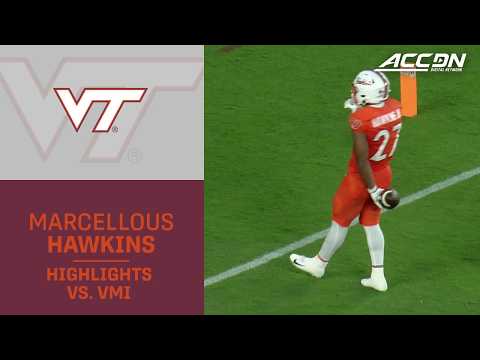 Virginia Tech RB Marcellous Hawkins Pounds In 3 TDs vs. VMI