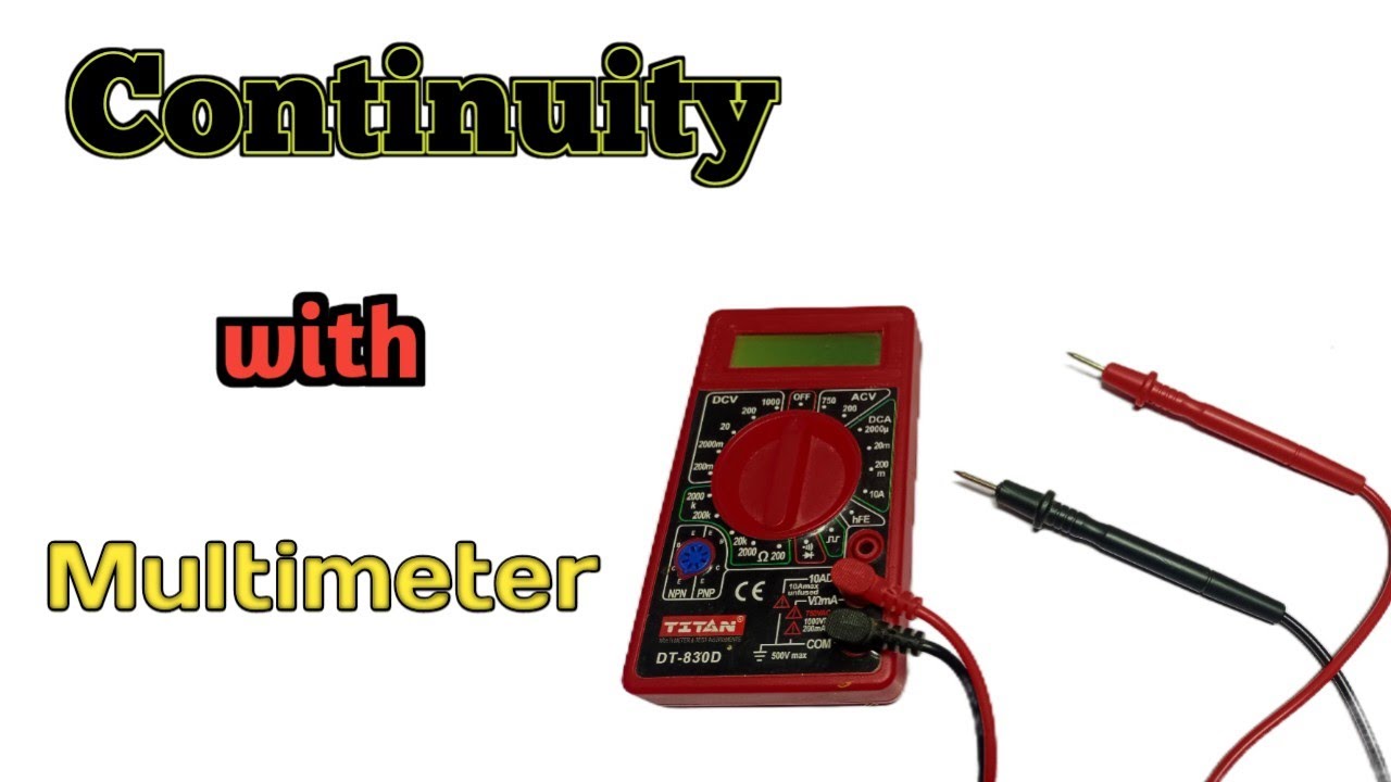 How to continuity test with multimeter//How to check wire continuity ...
