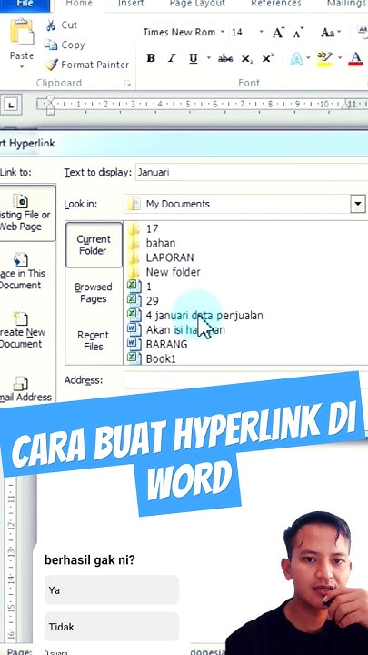 Tutorial Cara membuat Hyperlink di MS WORD #shorts #msword #hyperlinks @masaminn - YouTube