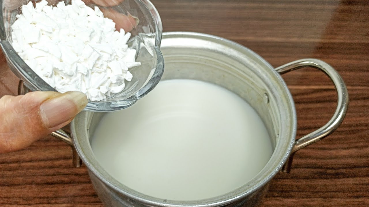 Cook this delicious breakfast with just a little milk and starch😋 ...