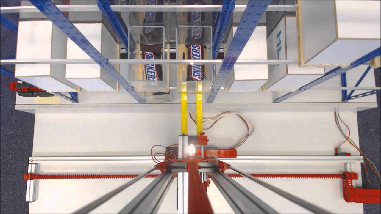 Hochregallager aus Sicht des RGB - YouTube