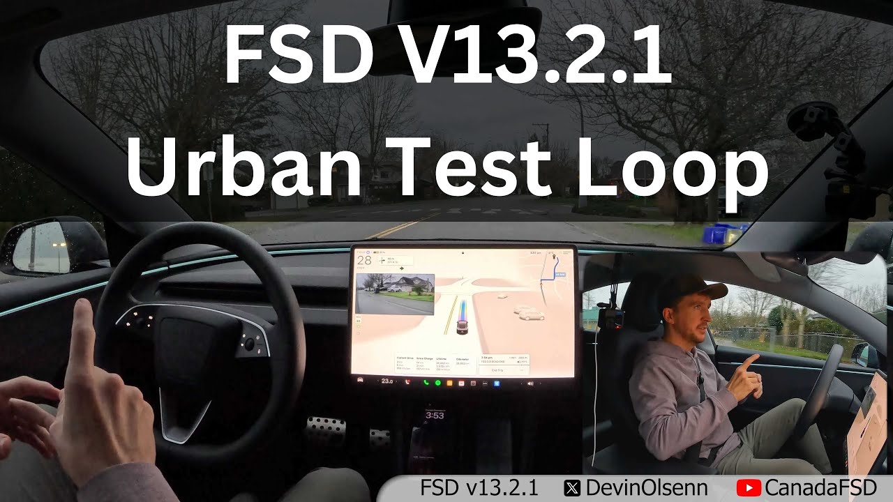 FSD v 13.2.1 | Urban Test Loop - YouTube