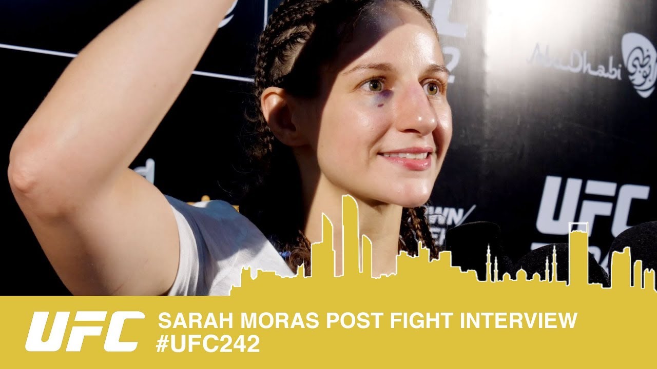 UFC 242 - SARAH MORAS POST FIGHT INTERVIEW - YouTube