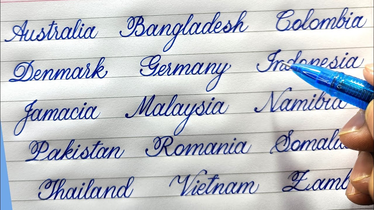 English cursive writing | Neat handwriting - YouTube