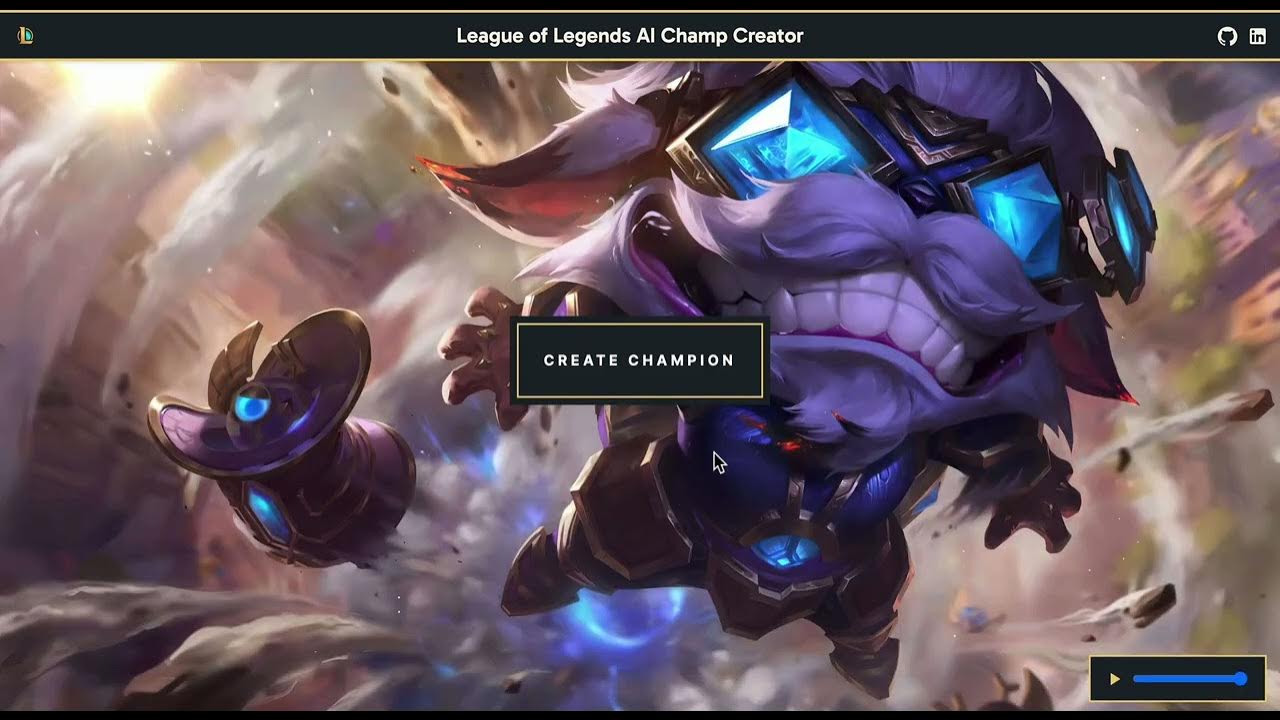League of Legends AI Champion Concept Creator - YouTube