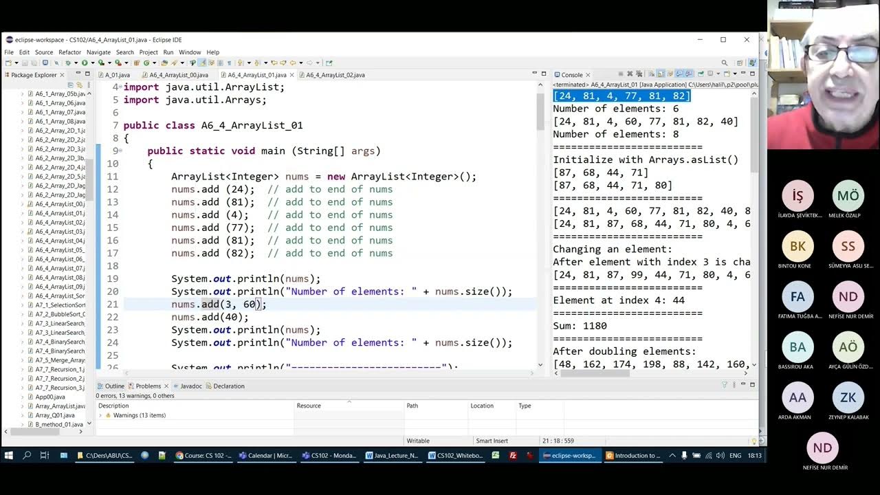 Java 64 Arraylists Cs102 2023 04 24 Youtube